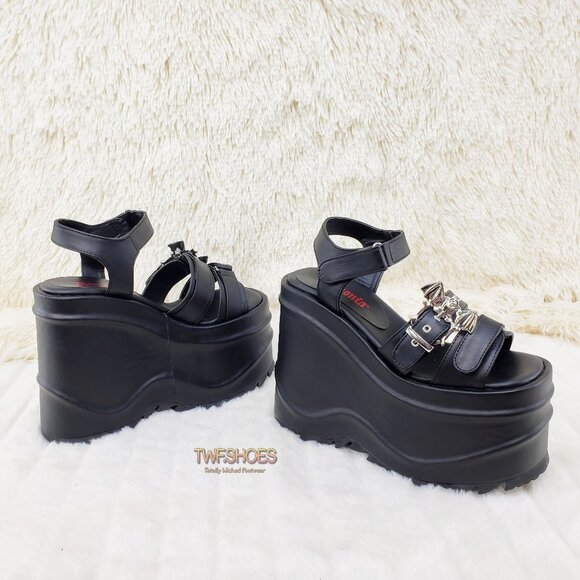 Demonia | Shoes | Goth Punk Wave Platform Wedge Sandals Shoes Bat ...
